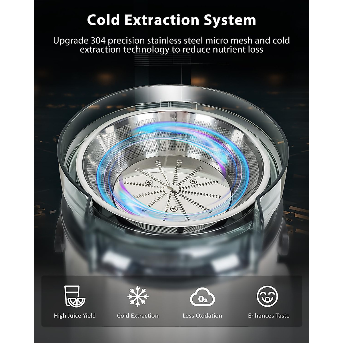 1200W 6-Speed Touch LCD Screen Centrifugal Juicer with 3.5" Big Wide Chute, Healnitor Juice Extractor Machines Vegetable and Fruit, Titanium Enhanced Filter, Easy Clean, BPA-Free, Silver