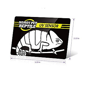 Makmzoon Reptile UV Tester, 3.3inch Test UVB Sensor Reptile Heat Lamp fit UVB Bulb UV Sensor Testing Card(2-Pcs)