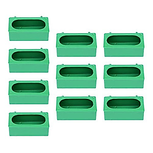 Hanging Food Dish 10pcs Hanging Bird Feeder Pigeon Storage Trough Food Dispenser Macaw Chicken Feeding Dish Container for Small Pet Animals Supplies Size M Bird Feeder