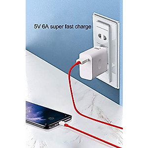 WNIEYO Oneplus 8 8pro Charger ，Warp Charger, OnePlus 7T 7 Pro Charger [5V 6A] + Fast Charging Cable for OnePlus 7 pro / 7 / 6T / 6 / 5T / 5