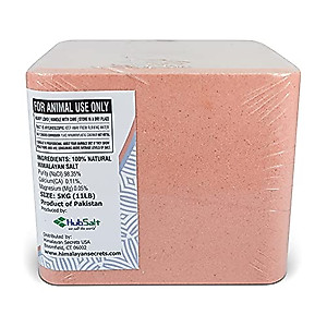 Himalayan Secrets 11LB (5KG) Large Compressed Pink Himalayan Salt Animal Lick Block for Livestock and Wildlife - 100% Pure & Natural Feed Salt - 84 Natural Minerals and Trace Elements
