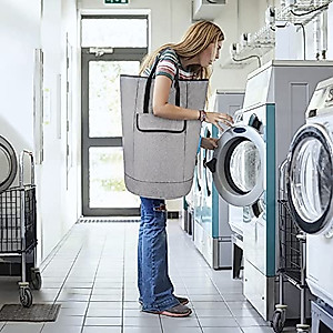 105L Large Laundry Backpack for College Students, College Laundry Bag Backpack with Adjustable Straps for Dorm Apartment and Laundromat, Sturdy Backpack Laundry Bag with Pocket for Travel and Camping