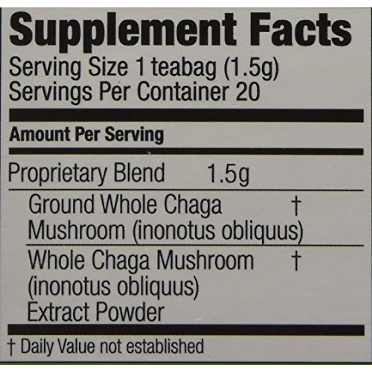 Sayan Siberian Chaga Mushroom Tea Organic Antioxidant Caffeine Free, Raw and Extract Blend, Unbleached 20 Bag, Wild Harvested for Focus Concentration Energy Boost and Immune Support, Detox
