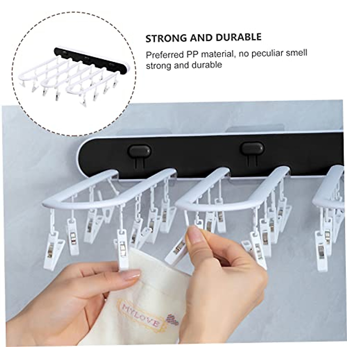 CAXUSD 1pc Underwear Storage Rack Lingerie Costume Clothing Drying Rack Hanging Clothes Drying Rack Bras Drying Wall Mount Clothes Rack Hanging Laundry Rack Multifunction Socks Rack Fold