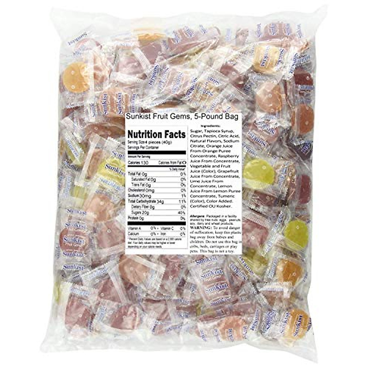 Sunkist Fruit Gems, 5-Pound Bag