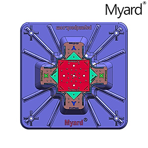 PNP153544 Myard Deck Foundation Block for Wood Composite Floor Frame Pier Shed Base Footing Post Beam Support (Qty 2, Black)