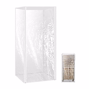 QWORK Bun Pan Rack Cover with Zippers, Clear Plastic Sheet Pan Rack Cover, 28" L x 23" W x 61" H, 20-Tier