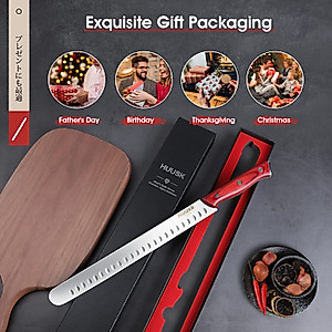 Huusk Japan Brisket Knife for Meat Cutting Bundle with Boning Knife for Meat Cutting