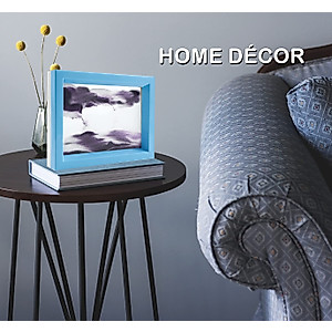 ANXUS Moving Sand Art Liquid Motion Bubble, Flowing Sand Art Picture, Desktop Art, Sensory Calming Fidget Desk Decor, Voted Best Gift! (Purple)