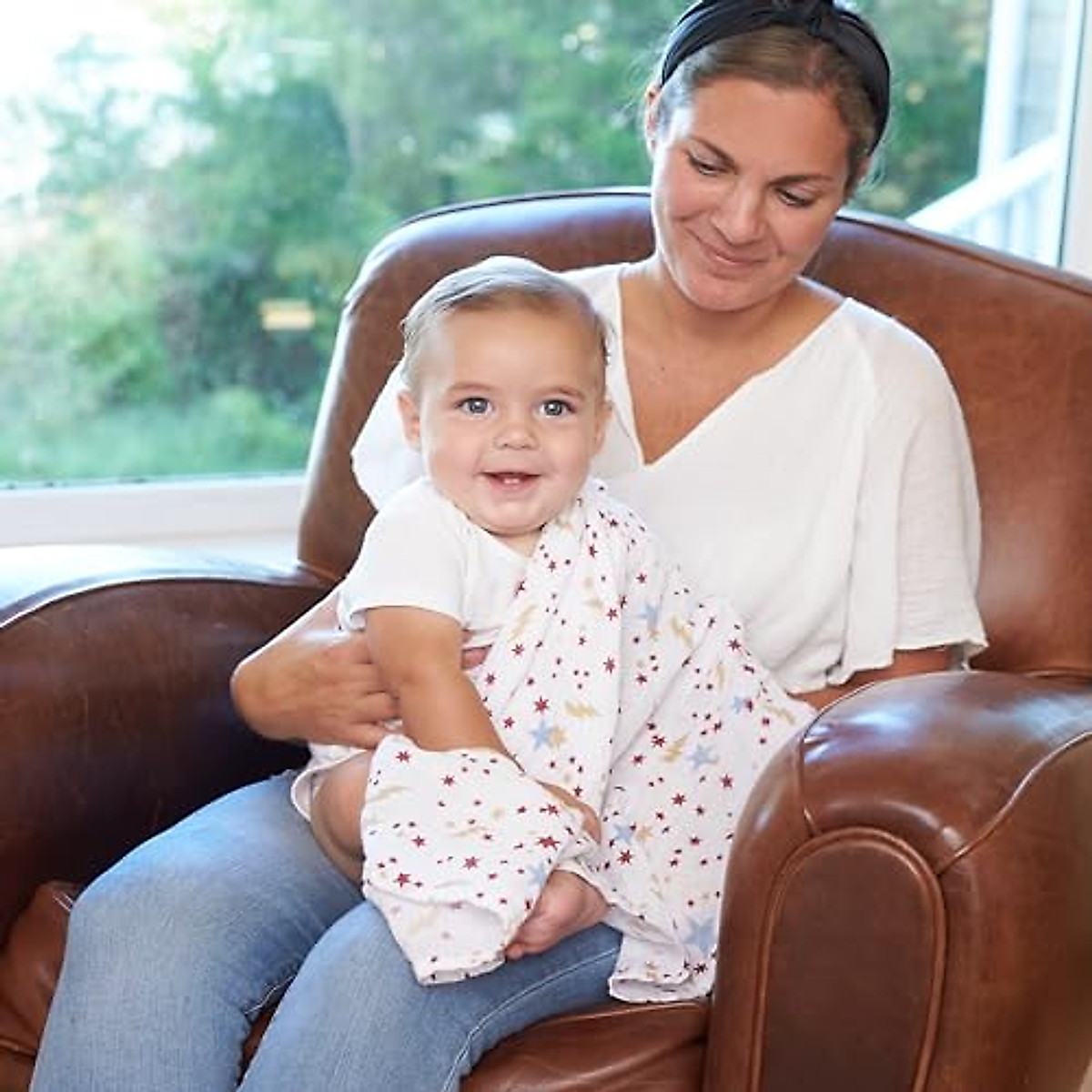 aden + anais Swaddle Blanket, Boutique Muslin Blankets for Girls & Boys, Baby Receiving Swaddles, Ideal Newborn & Infant Swaddling Set, Perfect Shower Gifts, 4 Pack, Harry Potter