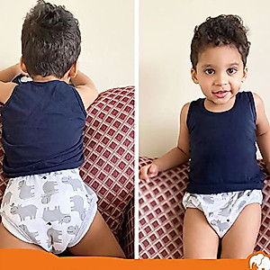 BIG ELEPHANT Baby Potty Training Pants, Ultra Wide Pee-Proof Side Wing Underpants 6 Pack, 3T