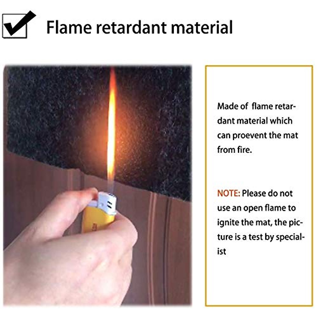 SMART HOME CHEF 36"x60" Under Grill Mat for Outdoor Grill Absorb Liquid Protecting Decks and Patios from Grease Splatter and Other Messes Thickened Gas Grill Mat(0.15" Thickness