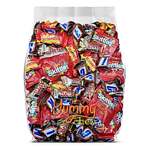 Mars Chocolate assorted candy variety pack, Snickers, Twix, Skittles & Starburst, Individually Wrapped – 2lbs. (85 Pieces)