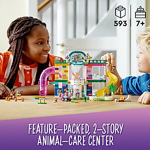 LEGO Friends Pet Day-Care Center 41718 Building Toy Set for Kids, Girls, and Boys Ages 7+ (593 Pieces)