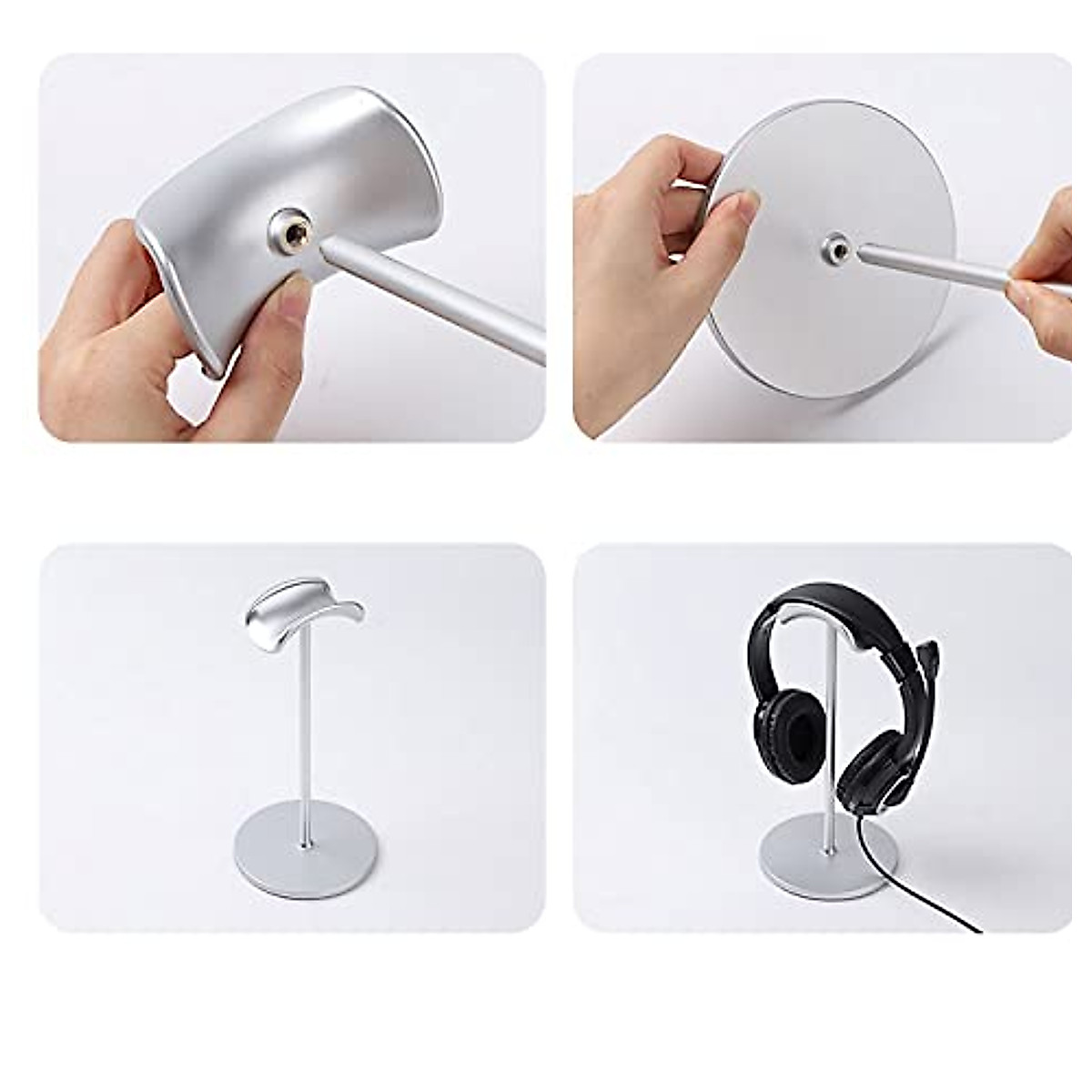 FangFANGFa DG-S Headphone Stand, Desktop Headset Holder, Aluminum Supporting Bar for All Headphones. DG-S (Silver)