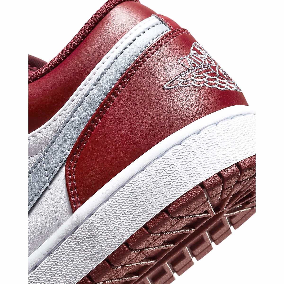 Jordan Men's Air Jordan 1 Low Sneaker, Cherrywood Red/Cement Grey, 10.5