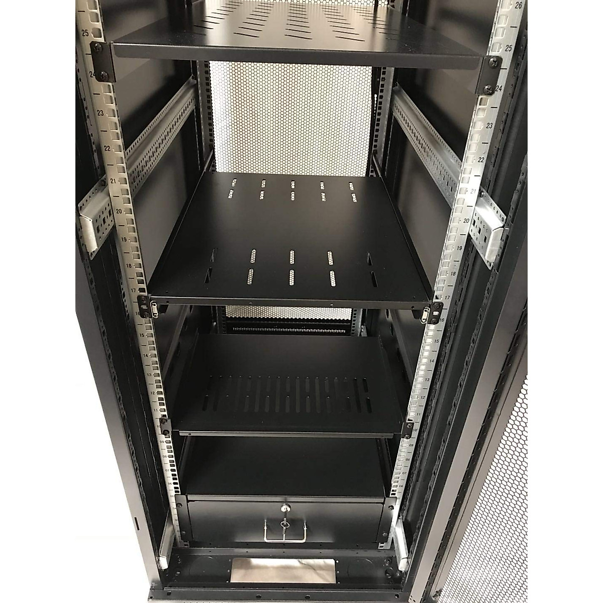 RAISING ELECTRONICS 42U Rack Mount Internet/Network Server Cabinet 600MM (24inch) Deep Fully Assembled