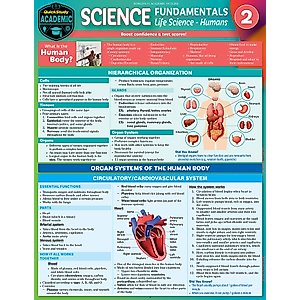 Science Fundamentals 2 - Life Science - Humans: QuickStudy Laminated Reference & Study Guide (QuickStudy Academic)