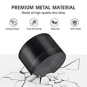 ATOYSKPX Spice Grinder 2.5 Inch, Large Grinder (Black)