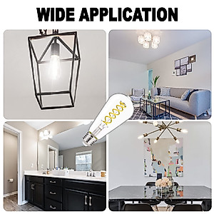 YIMILITE ST58 (ST19) LED Edison Bulb 60 Watt Equivalent, CRI 80+, High Brightness Natural White 4000K Clear Glass, Dimmable Vintage led lamp Filament Light Bulbs, E26 Medium Base, 6 Pack