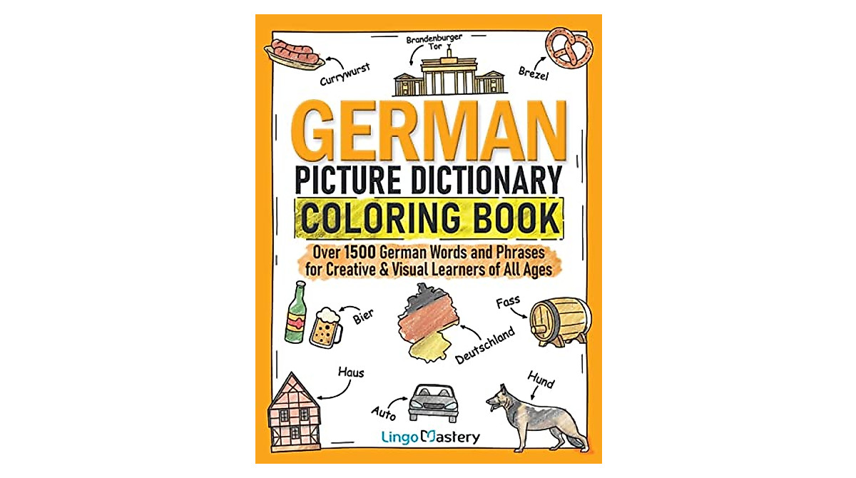 German Picture Dictionary Coloring Book for Fun Learning