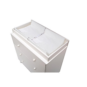 Delta Children Perry 3 Drawer Dresser with Changing Top, Moonstruck Grey