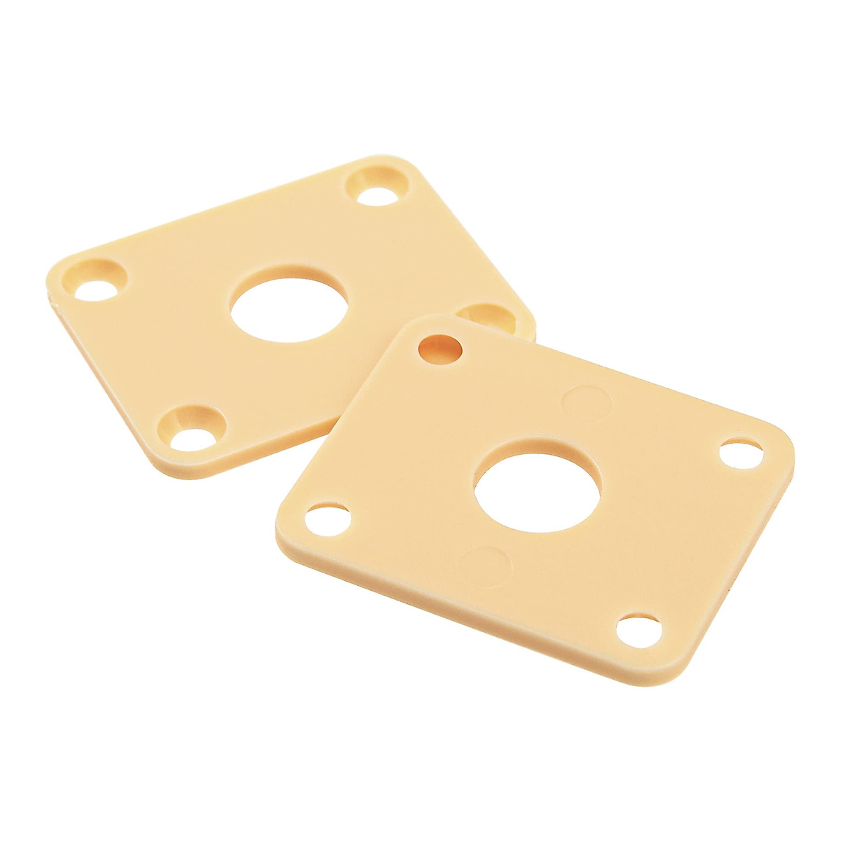 10Pcs Yootones Plastic Jack Plate Square Jackplates Compatible with Epiphone Les Paul Guitar (Yellow)