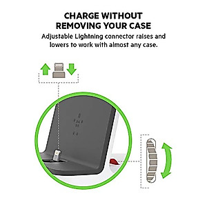 Belkin 2-In-1 Iphone & Apple Watch Charging Dock - Powerhouse Charging Station + Apple Watch Charging Stand - Designed For Iphone 6/7/8/X/Xs/Xr/Xs Max, Apple Watch Series 4, 3, 2, & 1