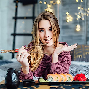 10 Pairs Reusable Chopstick Helpers Chopsticks Hinges Connector Practice Chinese Chop Stick Training Chopsticks for Adults, Beginner, Trainers or Learner (Chopsticks Included)