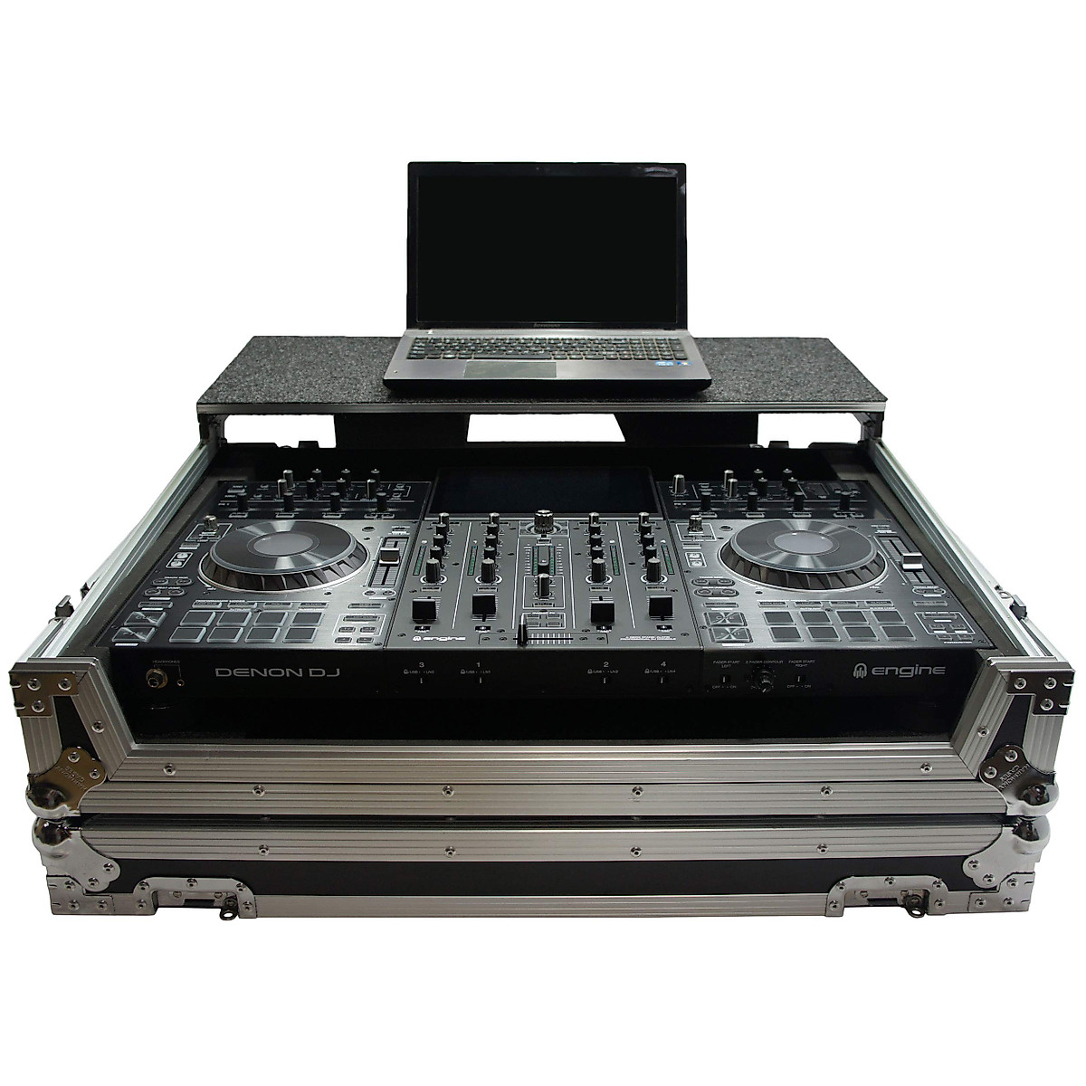 Harmony Audio HCMCX9000LT Flight Glide Laptop Stand DJ Custom Case Compatible with Denon Prime 4