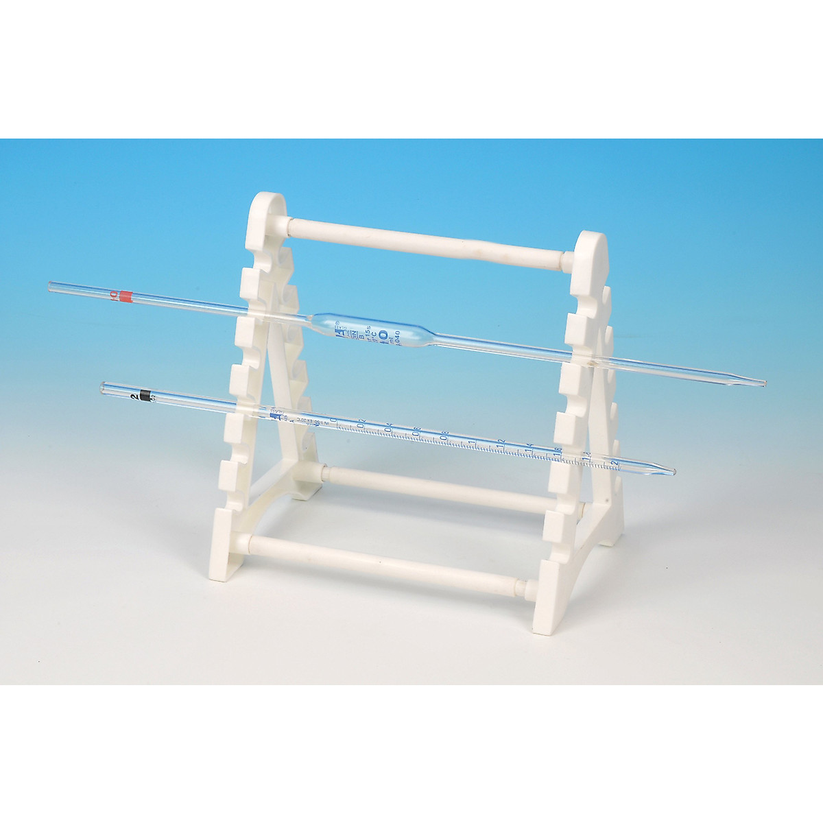 EISCO Polypropylene Pipette Rack - Holds 12 Pipettes Horizontally