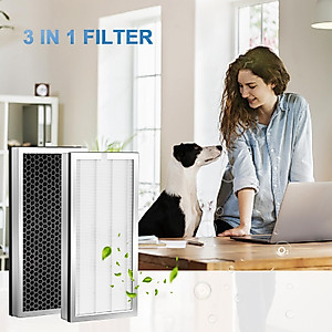 Replacement Filter 2 Pack Compatible with 40 Series Air Purifier,3-in-1 Filters, Contains H13 HEPA & Activated Carbon