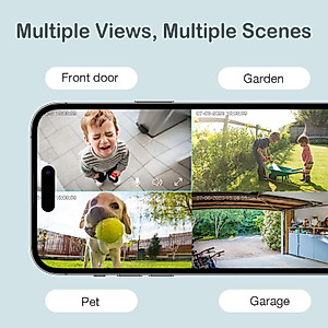 Sense-U Baby Security Camera 2 for Outdoor or Indoor, HD Smart Monitor for Baby, Pet, Human, with Night Vision, PIR Motion Detection, Siren Alarm, No Monthly Fee