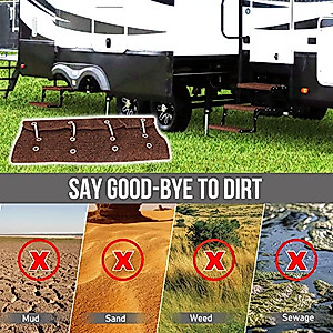 Afurkuot RV Step Covers 2 Pack, RV Step Rugs Stair Carpets Camper Step Cover 22” Wide Wrap Around Cover for RV Stair Camper Trailer Motorhome, Pack of 2 Camper Stairs Carpet, RV Accessories