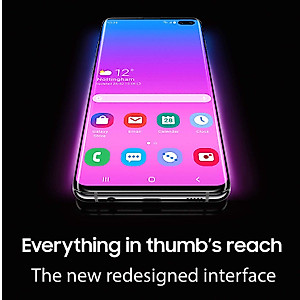 Samsung Galaxy S10+ Plus 128GB / 8GB RAM SM-G975F Hybrid/Dual-SIM (GSM Only, No CDMA) Factory Unlocked 4G/LTE Smartphone - International Version (Prism Black, 128GB)