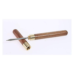 Stainless Steel Ice Picks with Wooden Handle and Safety Cover, for picnics, camping, bar, kitchen, and restaurant (Black 2pcs&Brown 2pcs)