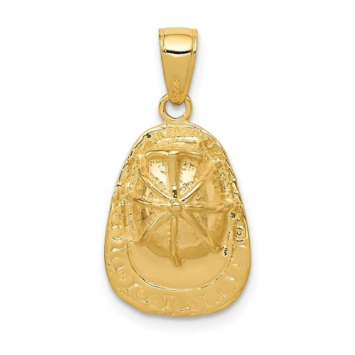 IceCarats 14K Yellow Gold Fireman Helmet Fire Department FD Necklace Firefighter Pendant Rescue Charm Only