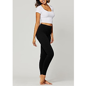 Conceited Leggings for Women - Tummy Control - 5" Waistband - Regular and Plus Size - Black - XX-Large - 3X-Large