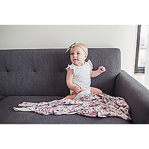 Copper Pearl Large Premium Knit Baby Swaddle Receiving Blanket Floral Morgan