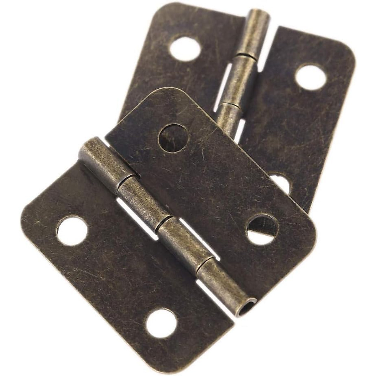 WRAFER Door HingesDoor Hinges Internal 4Pcs 36X26Mm Antique Kitchen Cabinet Door Hinges Jewelry Wood Box Cabinet Drawer Butt Hinge Decorative Hinges Furniture Hardware