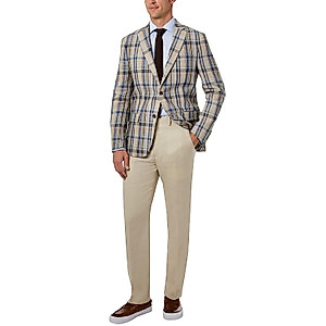 Lauren Ralph Lauren Mens Lassiter Linen Classic Fit Two-Button Blazer Tan 44S