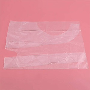 BSMTEBN 50Pcs Disposable Aprons Professional Transparent Lightweight Beauty Aprons for Painting Cooking Beauty Salon