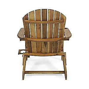 Christopher Knight Home Crystal Outdoor Acacia Wood Folding Adirondack Chairs (Set of 2), Natural