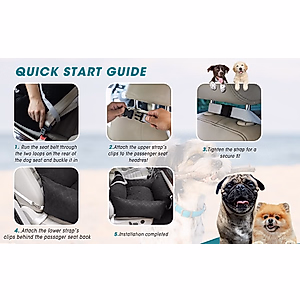 fophop Large Dog Car Seat for Large Medium Dogs,Washable Big Dog Bed Sofa Travel Seat,Fits Cars Trucks