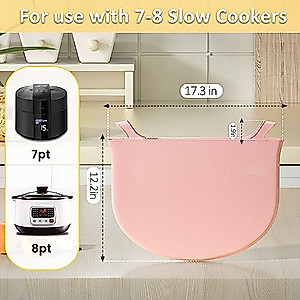 Silicone Slow Cooker Liners Fits for 6-8 Quarts Crockpot,Reusable Silicone Cooking Bags Liners,Dishwasher Safe/Easy Clean/Leakproof/Slow Cooker Accessories for Oval Or Round Cooker (pink+yellow,7-8QT)
