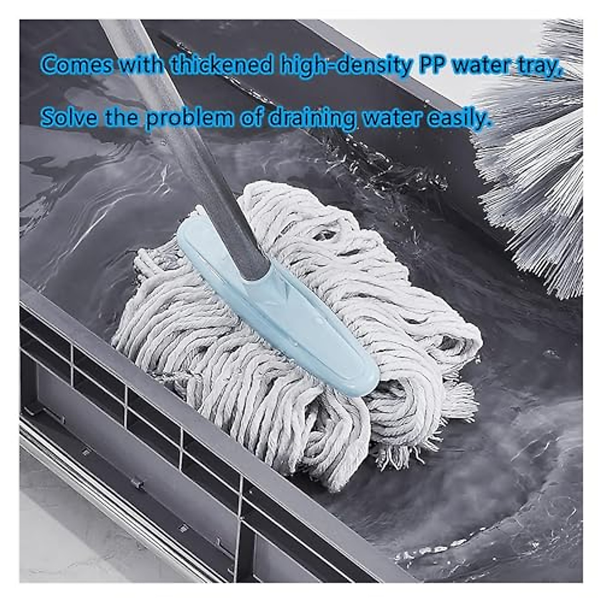 Drainage Rack Movable Hand Trucks Floor-Mounted Rack Broom and Mop Holder Movable Closet Cabinet Mobile Tool Corner Workshop Space for Garden Garage Organizer Kitchen,Restaurant,Business,Garages,Basem