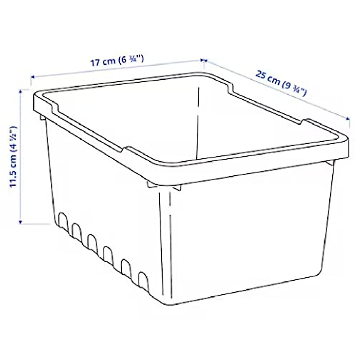 UPPSNOFSAD Storage Organizer Box Black 9 ¾x6 ¾x4 ½ "/1 Gallon (Pack of 2)