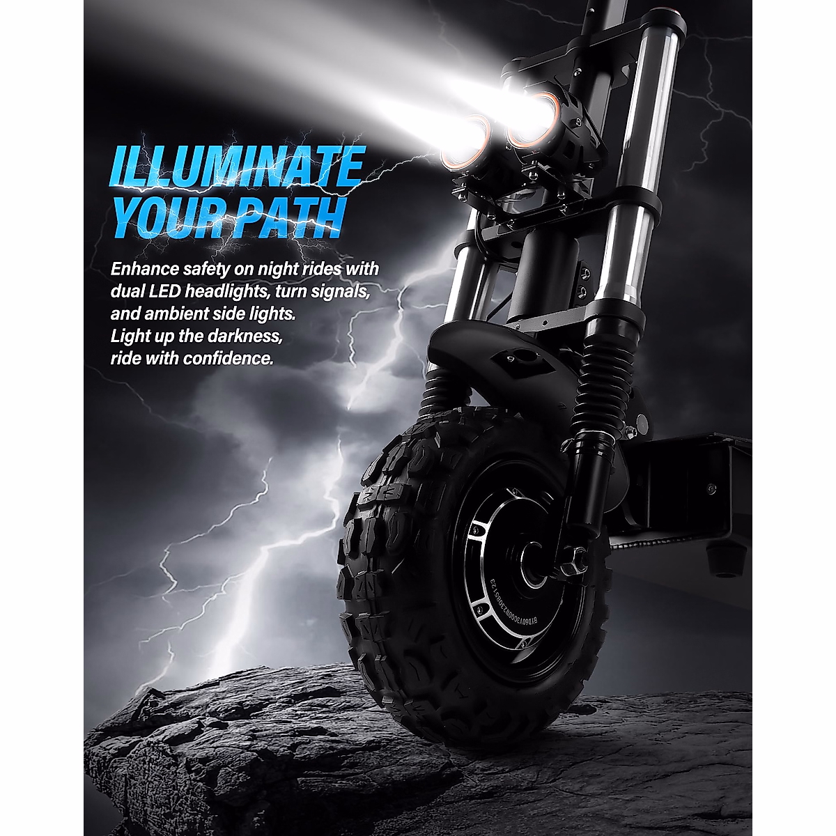 Electric Scooter Adults 50mph Max Speed,5600W 35Ah Dual Motor Electric Scooter with Seat,11" Fat Tire Foldable All-Terrain Electric Scooter Up to 65 Miles Long-Range Max Load 440lb