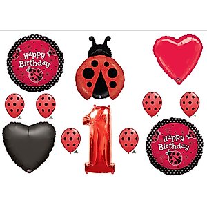 LADYBUG 1st First BIRTHDAY PARTY Balloons Decorations Supplies NEW