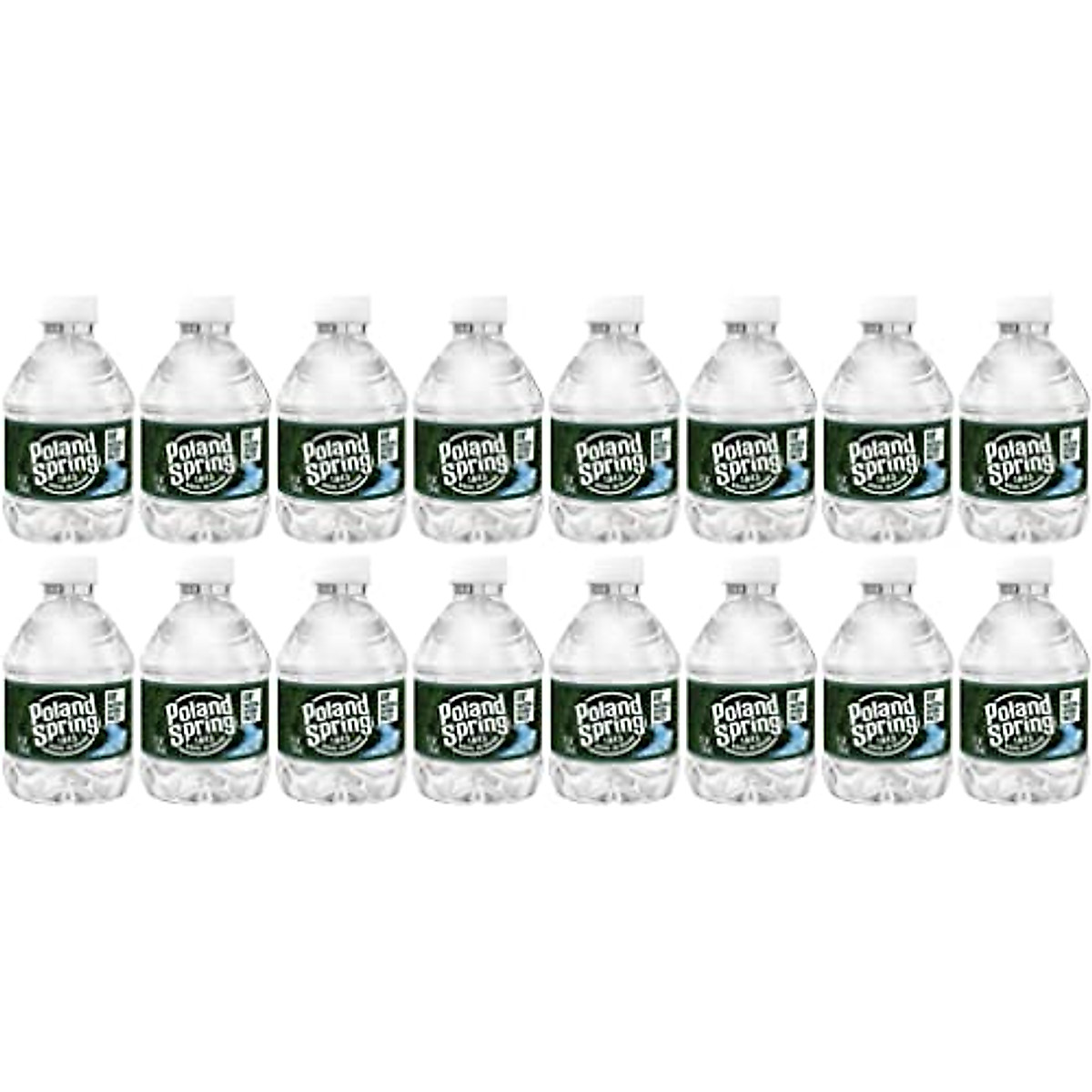 Poland Spring 100% Natural Premium Spring Water - 8 Fl Oz Bottles | Pack of 16